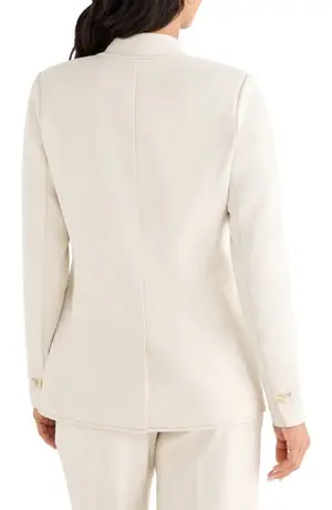 NIC+ZOE Topstitch Detail Stretch Blazer - Coconut