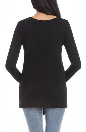 Karen Kane Studded Asymmetrical Hem Top