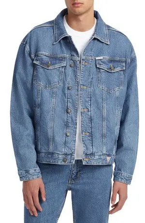 Guess Oversized Denim Trucker Jacket - Gam1