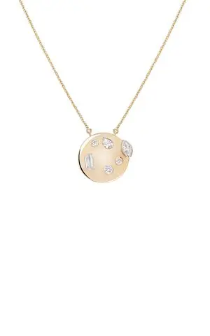 RITIQUE BY RITIKA ATWAL 18k Yellow Diamond Disc Pendant Necklace - Gold