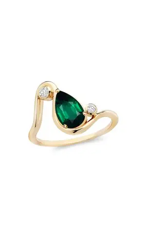 RITIQUE BY RITIKA ATWAL 18k Yellow Emerald And Diamond Ring - Gold