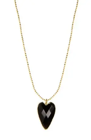MARLYN SCHIFF Kayla Pendant Necklace - Gold/onyx