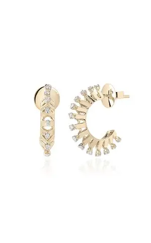 RITIQUE BY RITIKA ATWAL 18k Yellow And Diamond Hoop Earrings - Gold