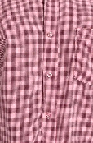 EAGLE Regular Fit Gingham Check Cotton Button-down Shirt - Red