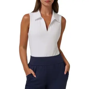 Travis Mathew Skyloft Light Sleeveless Polo - White