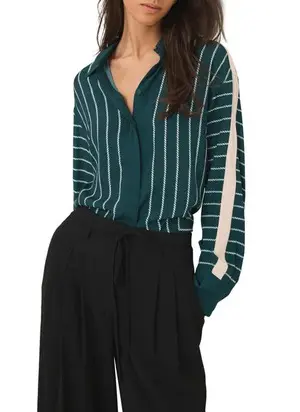 Mint Velvet Striped Button-front Shirt