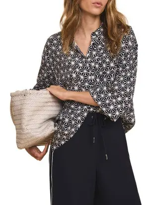 Mint Velvet Geometric Print Shirt