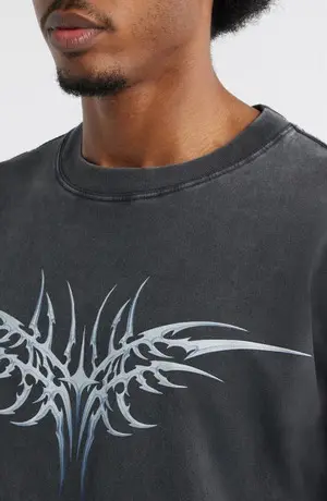 PACSUN Cyber Wings Cotton Graphic T-shirt