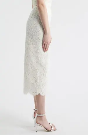LoveShackFancy Ilse Lace Midi Skirt