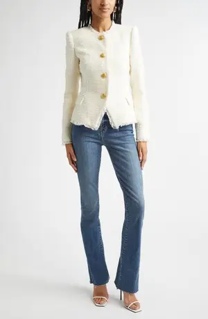 L'Agence Nerina Fringe Bouclé Jacket