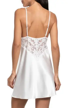 IN BLOOM BY JONQUIL Lorena Lace Trim Satin Chemise