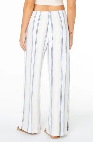 Roxy Striped Cotton-blend Drawstring Pants