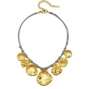 Sequin Mallorca Layered Necklace - Multi/gold