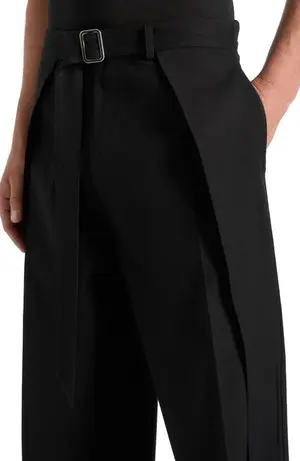 Manière De Voir Charles Wide Fit Wrap Leg Tailored Trousers