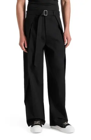 Manière De Voir Charles Wide Fit Wrap Leg Tailored Trousers