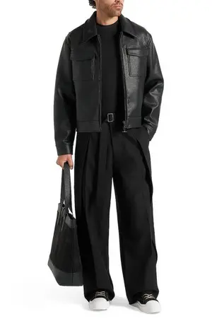 Manière De Voir Charles Wide Fit Wrap Leg Tailored Trousers