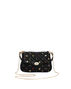 FABLE ENGLAND Mary Quilted Crossbody Clutch - Black