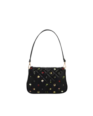 FABLE ENGLAND Mary Quilted Crossbody Clutch - Black