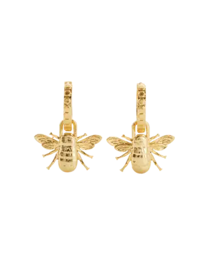 FABLE ENGLAND Honey Bee Huggie Earrings