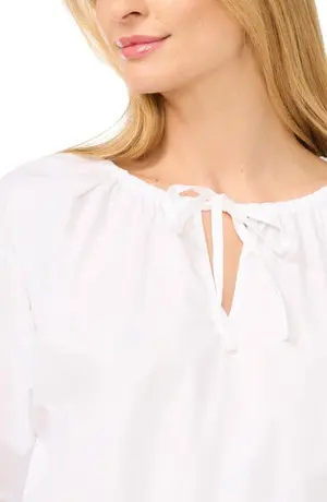 CECE DUPRAZ Drop Shoulder Split Neck Top