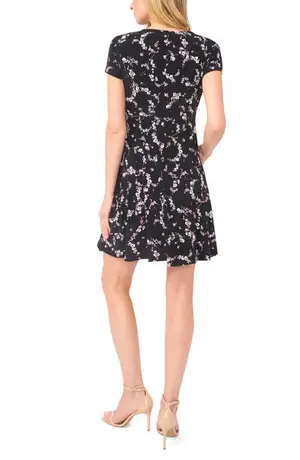 CECE DUPRAZ Floral Print A-line Mini Dress