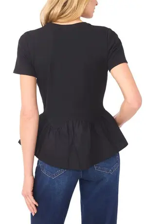 CECE DUPRAZ Crewneck Peplum T-shirt