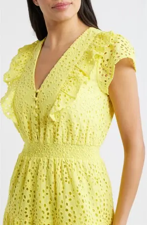 LAYERED WITH LOVE Eyelet Maxi Dress