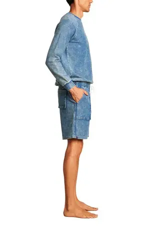 Barefoot Dreams Denim Wash Knit Drawstring Shorts