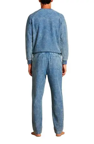 Barefoot Dreams Denim Wash Knit Drawstring Track Pants