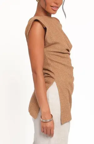 PETAL & PUP Selma One-shoulder Knit Top