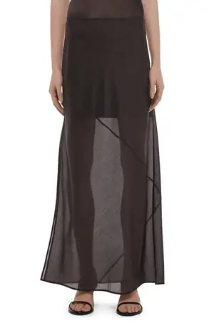 Helmut Lang Layered Semisheer Skirt