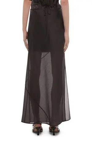 Helmut Lang Layered Semisheer Skirt
