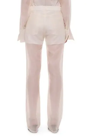 Helmut Lang Sheer Bootcut Tencel Blend Pants