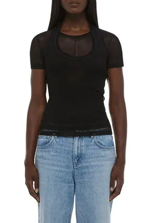 Helmut Lang Layered Mesh Top