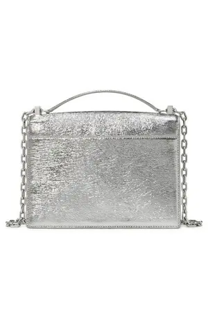 Kate Spade New York Metallic Leather Convertible Crossbody Bag - Silver