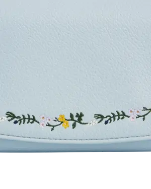 FABLE ENGLAND Swallow Embroidered Large Purse