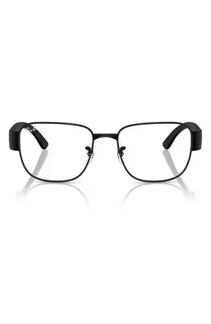 Ray-ban 55mm Square Optical Glasses - Black