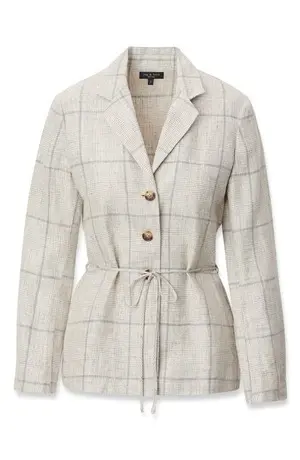 Rag & Bone Chappell Plaid Linen Blazer