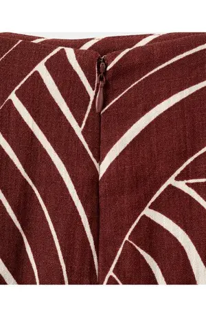 Mango Geometric Print Midi Skirt