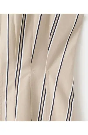 Mango Striped Sleeveless Midi Shirtdress