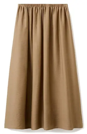 Mango Gathered A-line Midi Skirt