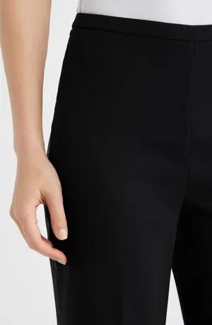 Mango High-waist Wide Leg Pants - Black
