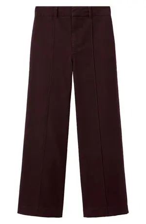 Mango Seamed High-waist Wide-leg Jeans - Wine