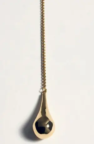Mango Teardrop Pendant Chain Necklace