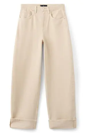 Mango Cuffed Balloon Jeans Vanilla