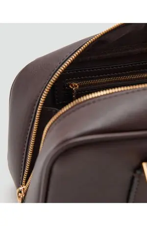 Mango Faux Leather Bowling Bag