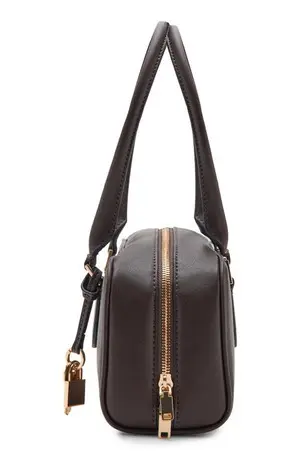 Mango Faux Leather Bowling Bag