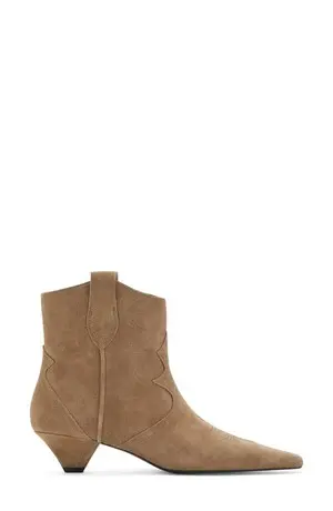 Mango Suede Kitten Heel Ankle Boots