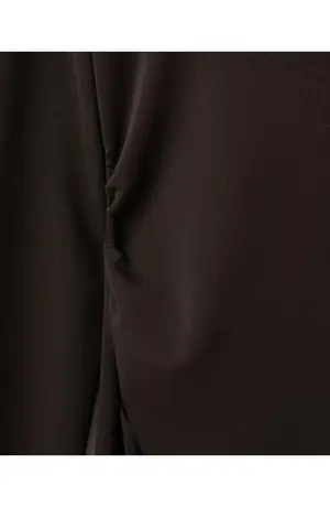 Mango Asymmetric Neck Long Sleeve Dress