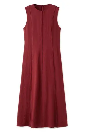 Mango A-line Midi Dress - Cherry